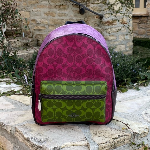 Coach | Bags | Nwt Coach Colorblock Signature Charlie Backpack | Poshmark